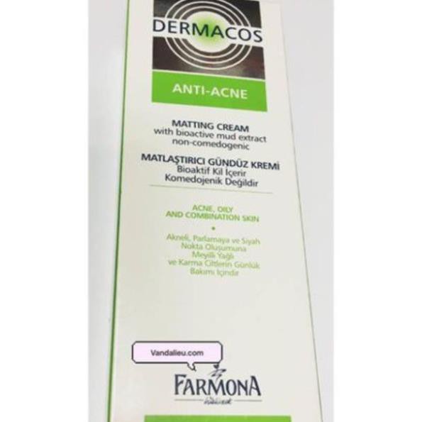Dermacos ANTI-ACNE MATTING CREAM 50ML. Acne PREVENTION CREAM CONTAINS ...