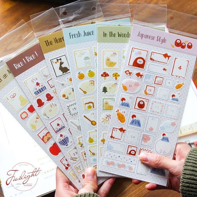 Daily Calendar Journal Sticker Diary Sticker Daily Series Decorative ...