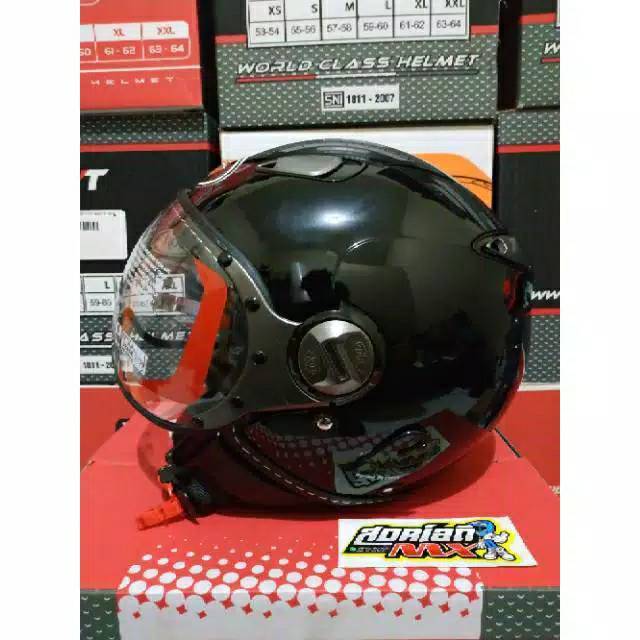 Helmet KYT ELSICO SOLID BLACK Metalic KYT EL SICO BLACK GLOSSY Helmet ...