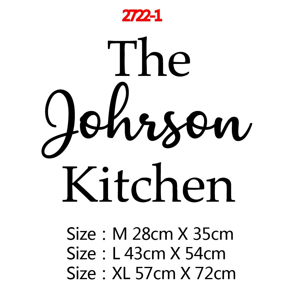Custom Name Kitchen Wall Stickers Home Decoration Accessories For ...