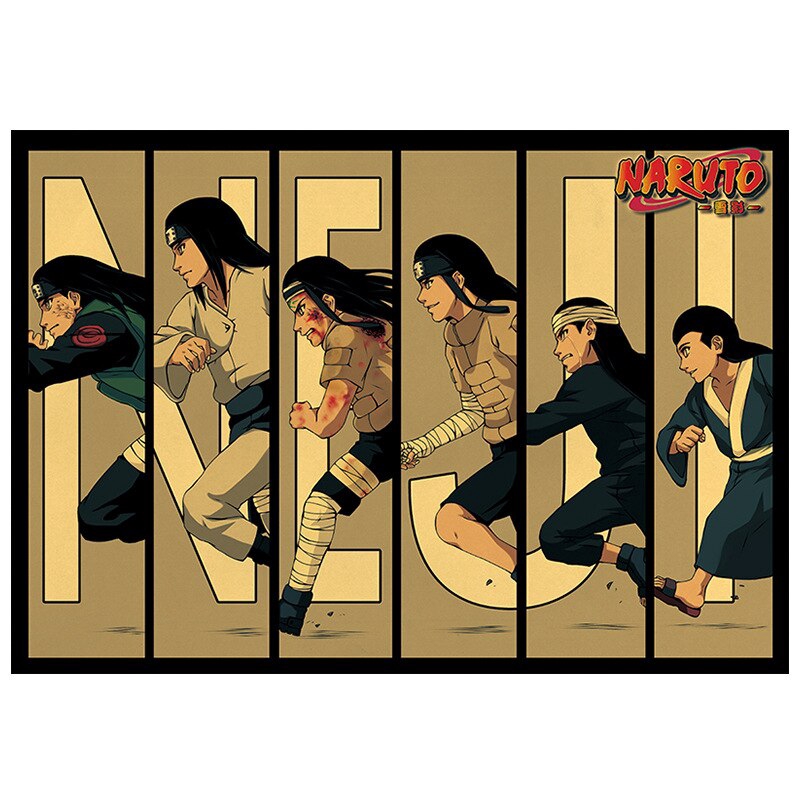 Classic Vintage Anime Cartoon Naruto Figure Neji Poster Room Decoration ...