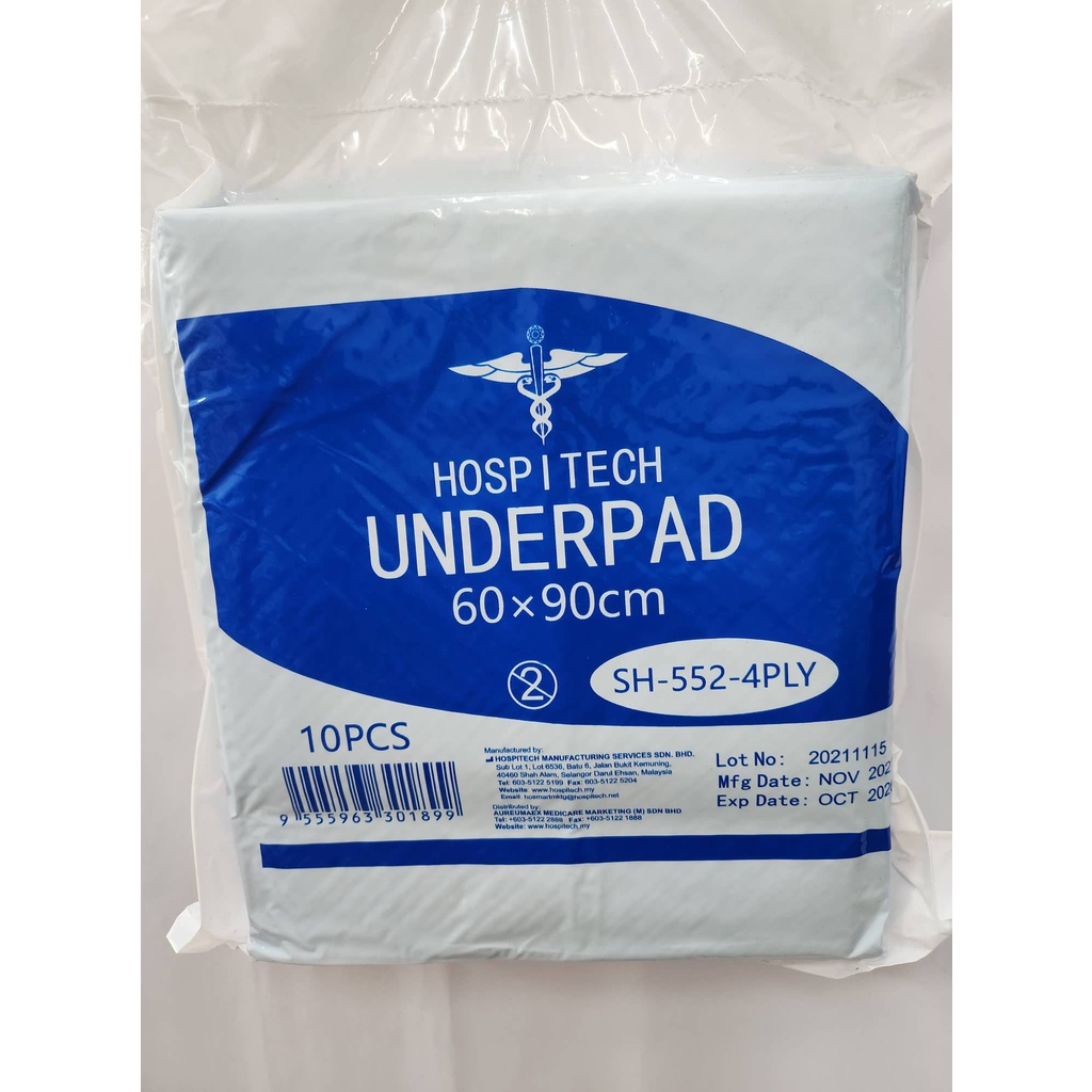 Adult Underpad (Hospitech/Durasafe/Aros/Tena/Diapex/Hennson) 10's ...