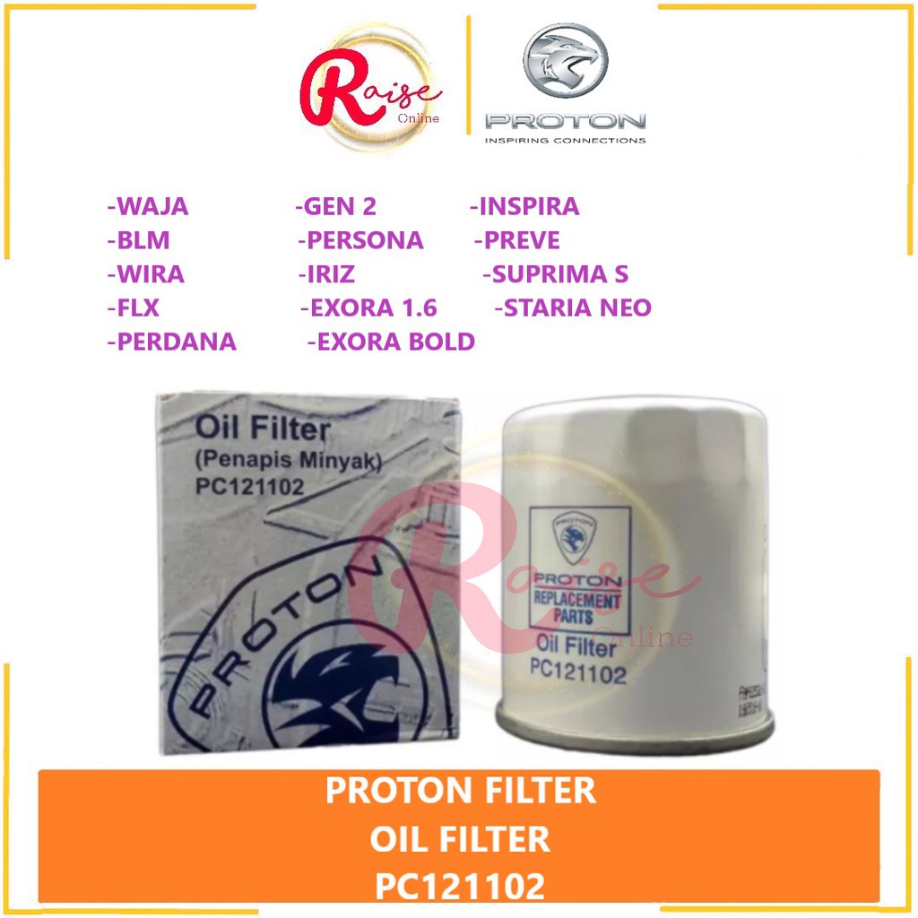 Proton Oil Filter PC121102 Wira (Fuel Injection) Perdana Persona BLM ...