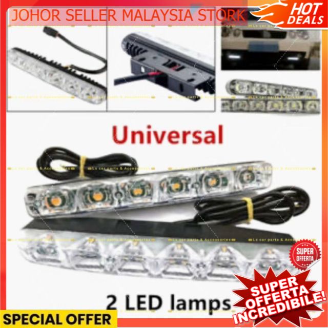 front Bumper Daylight Driving Drl turn signal Daytime Day foglamp Sport ...