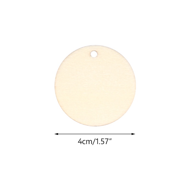 🔥【Ready stock】🔥 50pcs Round Pack Wooden 2cm 3cm 4cm 5cm Circles Natural ...