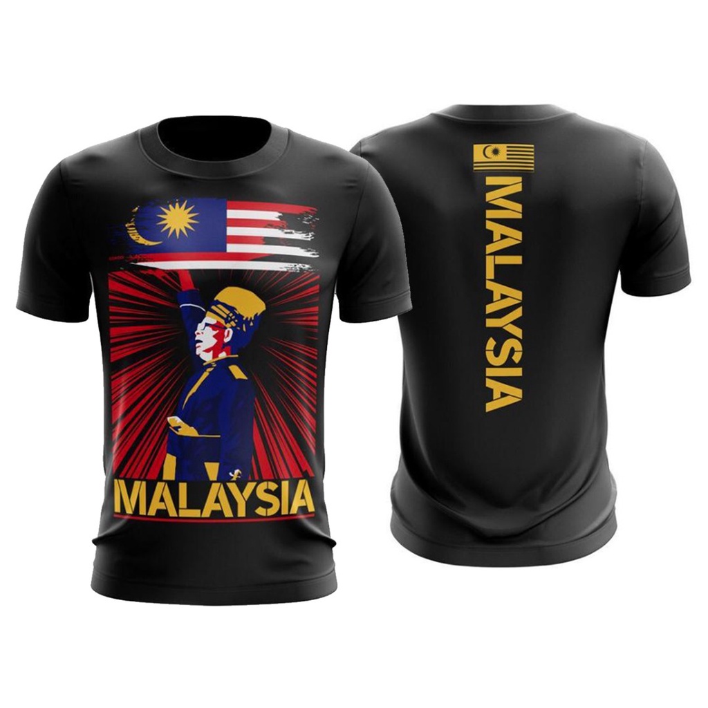 Malaysia Tunku Abdul Rahman Merdeka Colorful Graphic T-Shirt Jersey ...