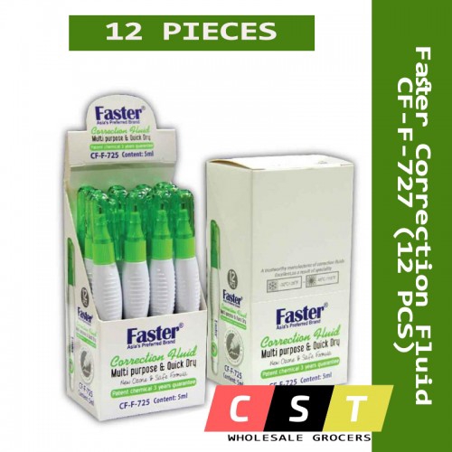 Faster Correction Pen 7ml - CFF727 (Box of 12 pcs) | Shopee Malaysia
