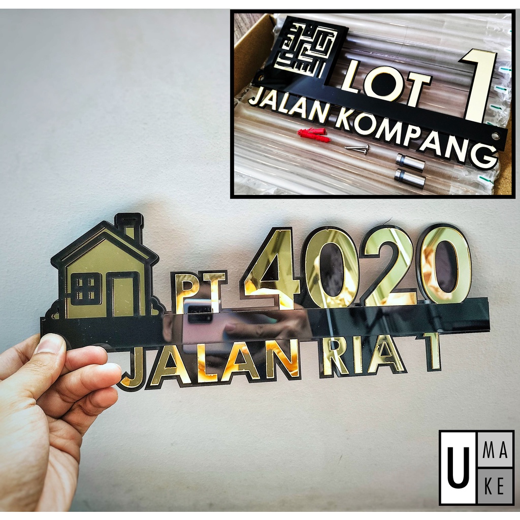Home Signboard Nombor Rumah Alamat Rumah 门牌 家用 Home Signage Papan Tanda ...