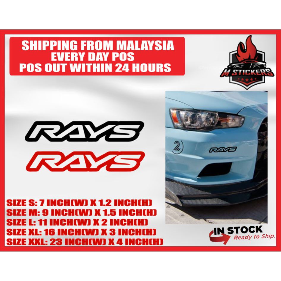 [M STICKERS] RAYS STICKER KERETA LANCER INSPIRA MYVI AXIA BEZZA VIOS ...