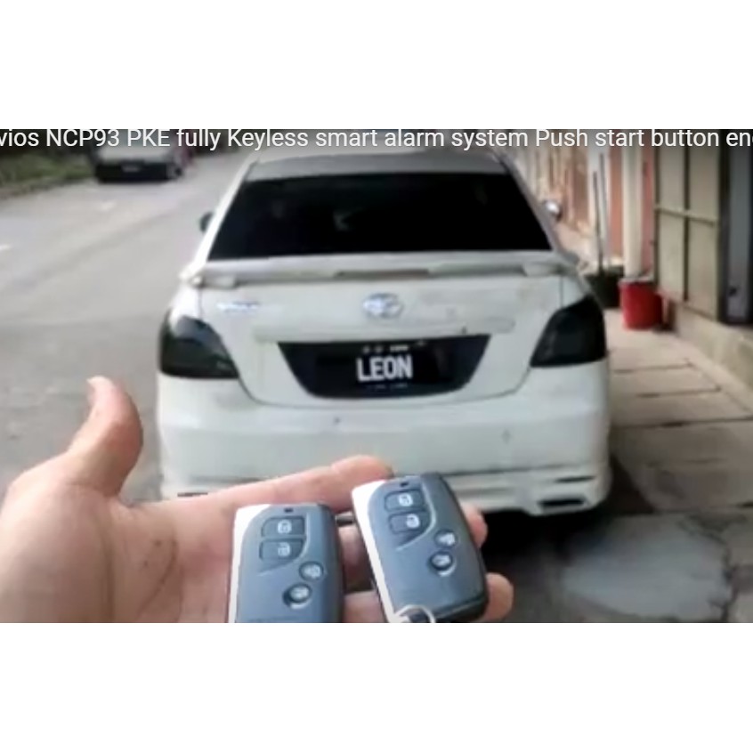 LEON Toyota Vios NCP93 PKE Fully Keyless Entry Intelligent Alarm System ...