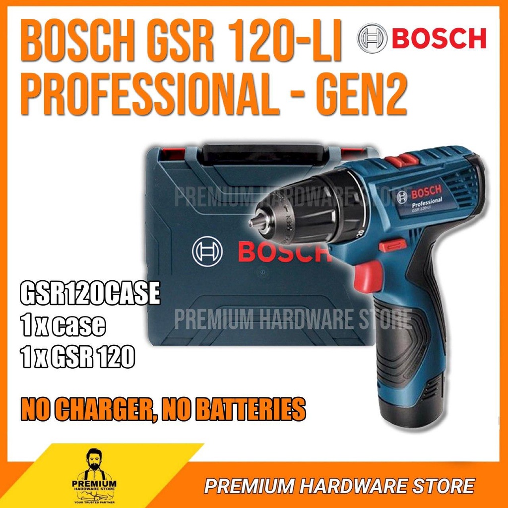 BOSCH GSR 120-LI/GSR120LI GEN2 12V Professional Cordless Drill Driver ...