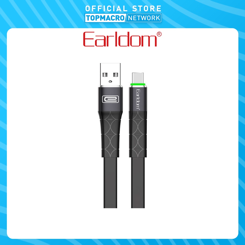 CN EARLDOM EC-081C TYPE-C FAST CHARGING USB CABLE 2M 3A - BLACK | Shopee Malaysia