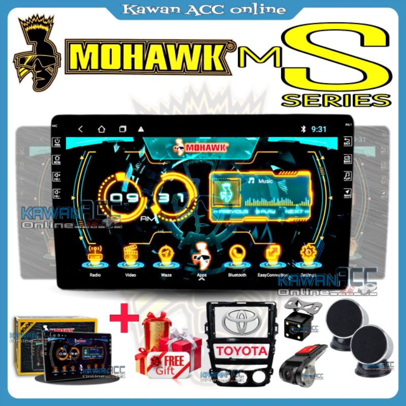 MOHAWK TOYOTA Android Player **FREE Casing,Camera,Dvr,Speaker (4+32G/2+32G/2+16G/1+32G) For ...