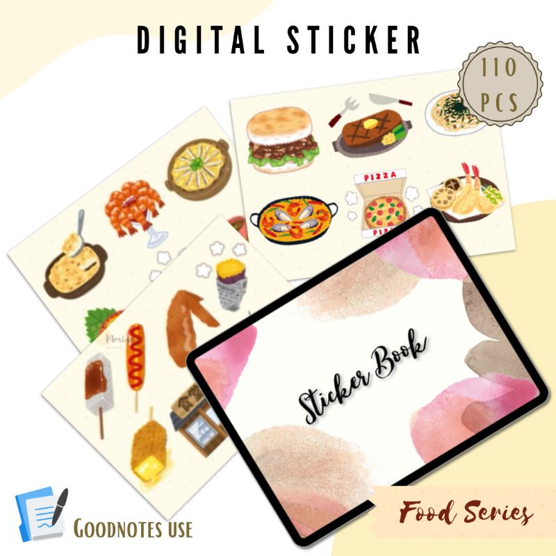 Digital Sticker 110pcs BBQ Food Series For Goodnotes Use | Shopee Malaysia