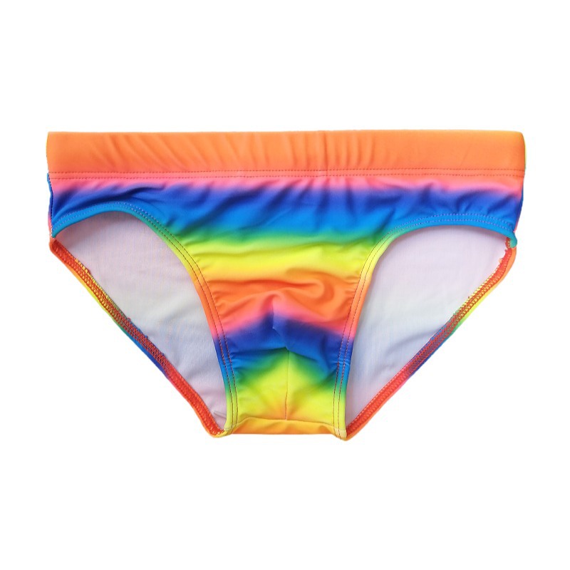 Mens Gradient Rainbow Printed Swimming Trunks With Push Pad GG002 ...