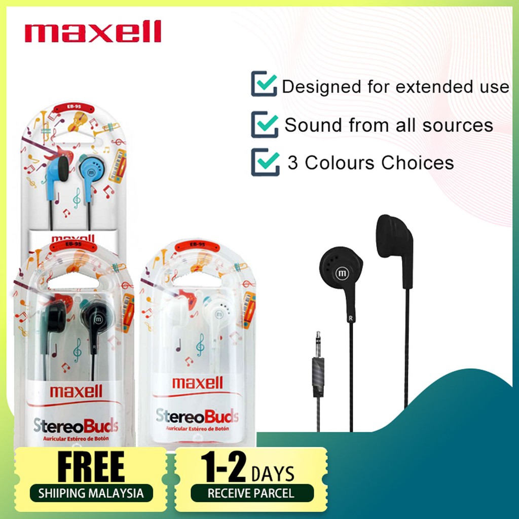 🔥READY STOCK🔥 Maxell JAPAN BRAND In-Ear Buds with Built-in HEADSET ...