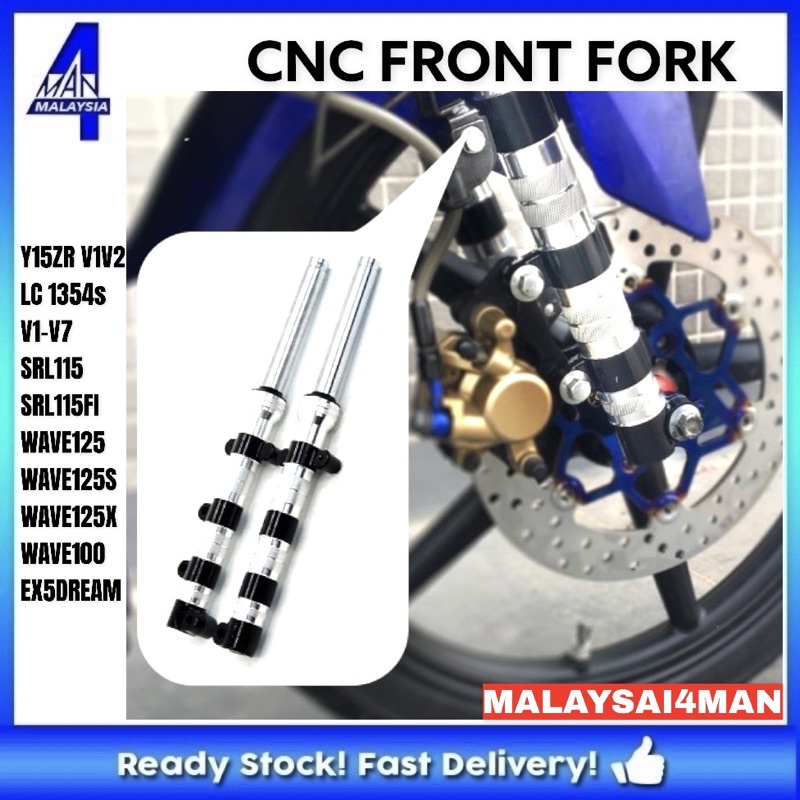 FRONT FORK CNC LAY Y15ZR Y15 LC135 SRL115 Y125Z WAVE125 RGOS SOLARIZ EX5DREAM RS150 NMAX NVX ADV ...