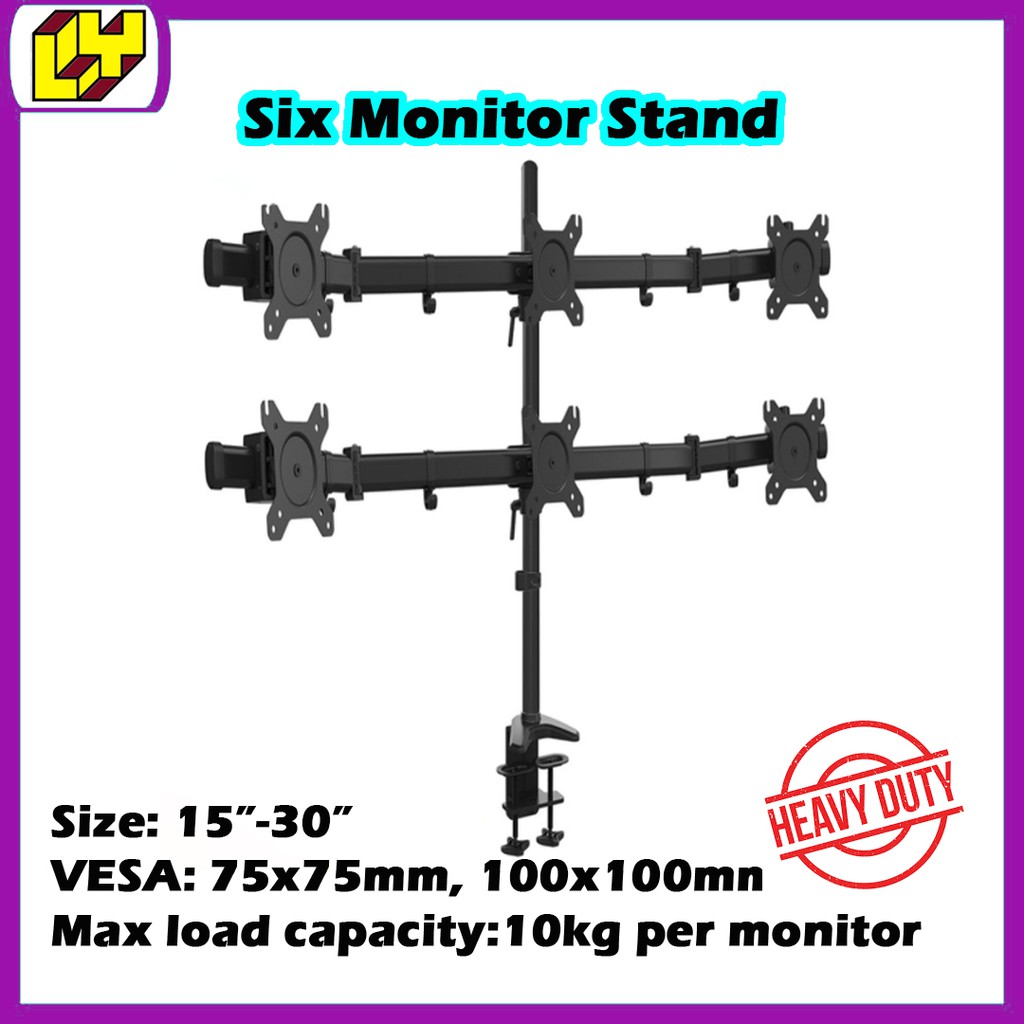 Six Monitor Arm 6 Monitor Stand / LED Stand / LED arm / for 6 monitor ...