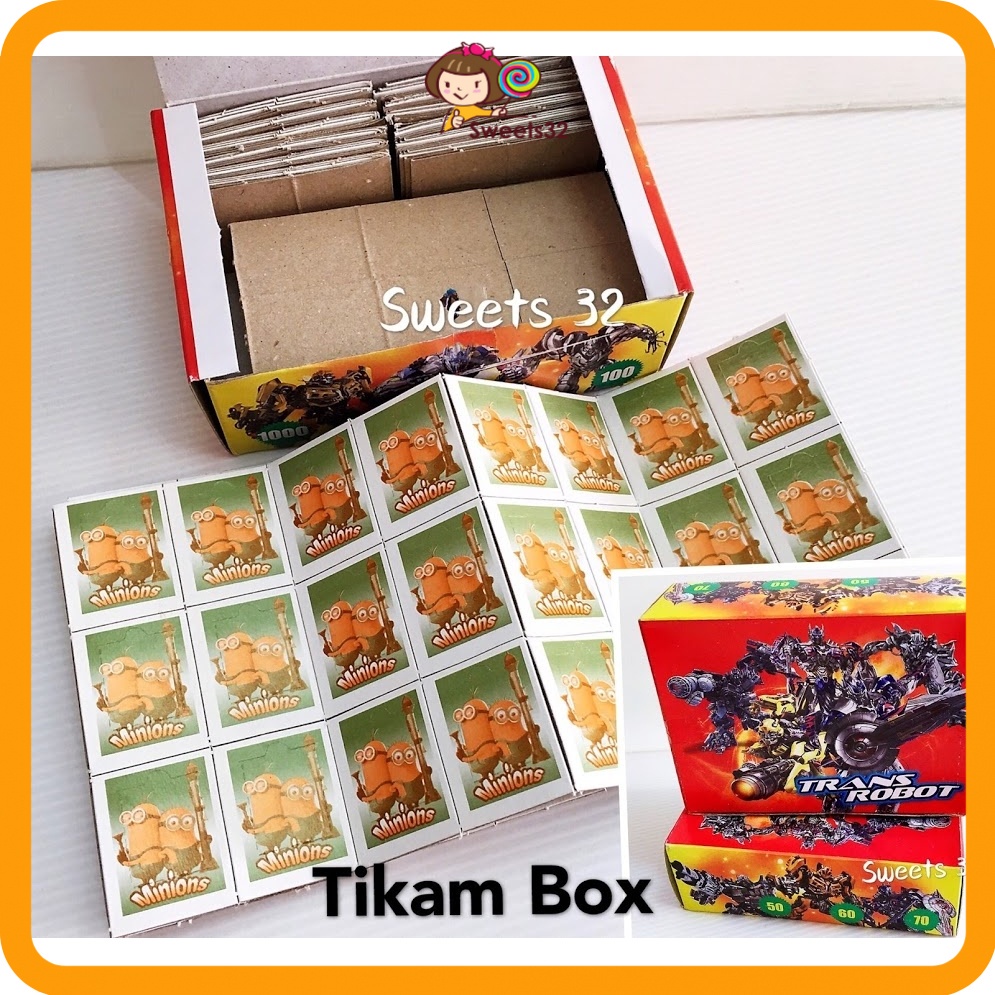 Tikam Box Card Game (random) 400pcs Childhood Memories/Tikam Duit ...