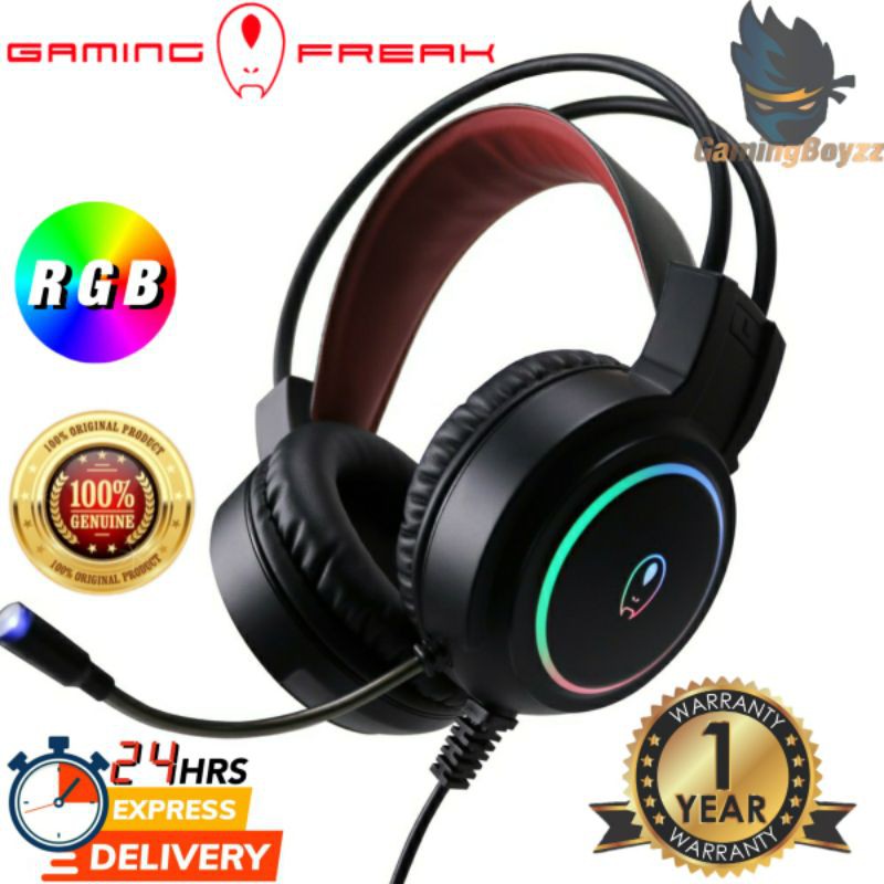 GAMING FREAK Spark 3 RGB Gaming Headset for PC or Mobile Gaming ...