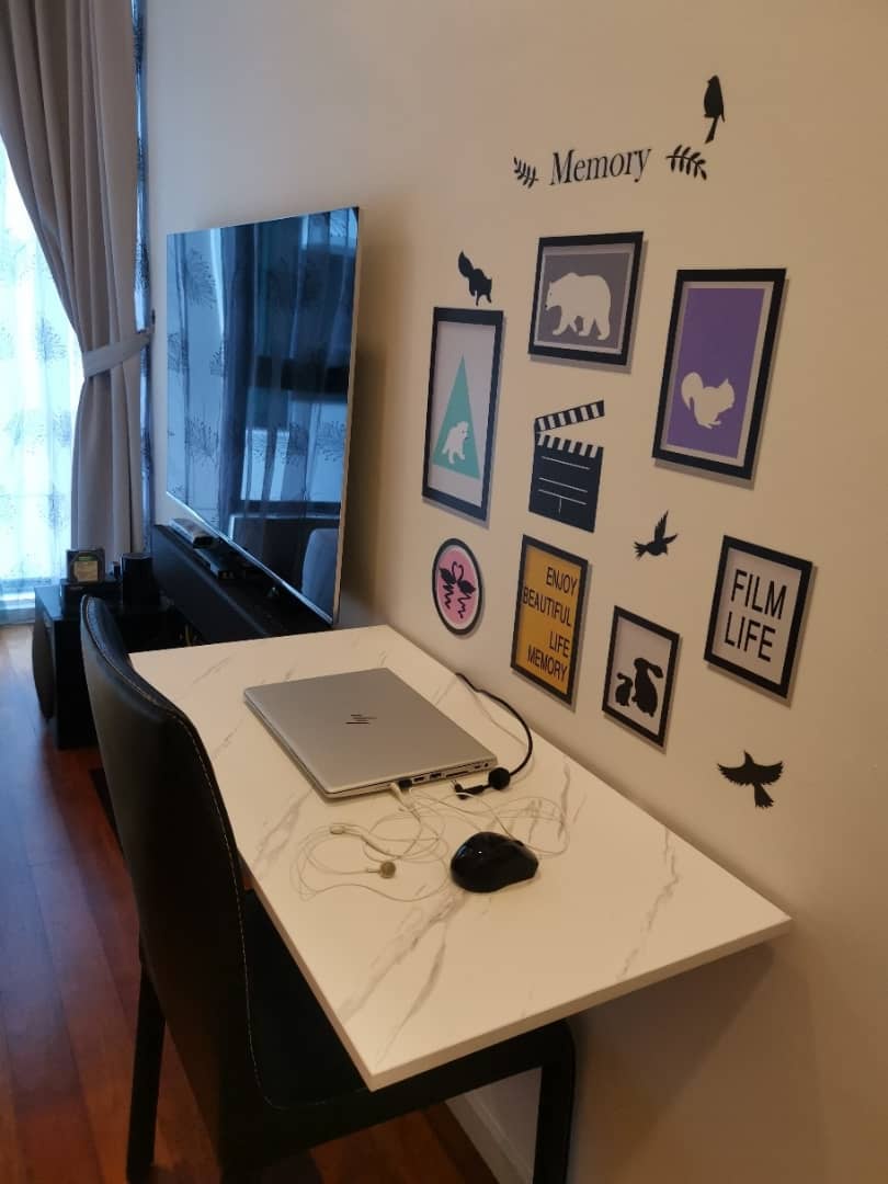 Waterproof Wall-Mounted Table Meja Dinding Boleh Lipat Wall Table Wall ...