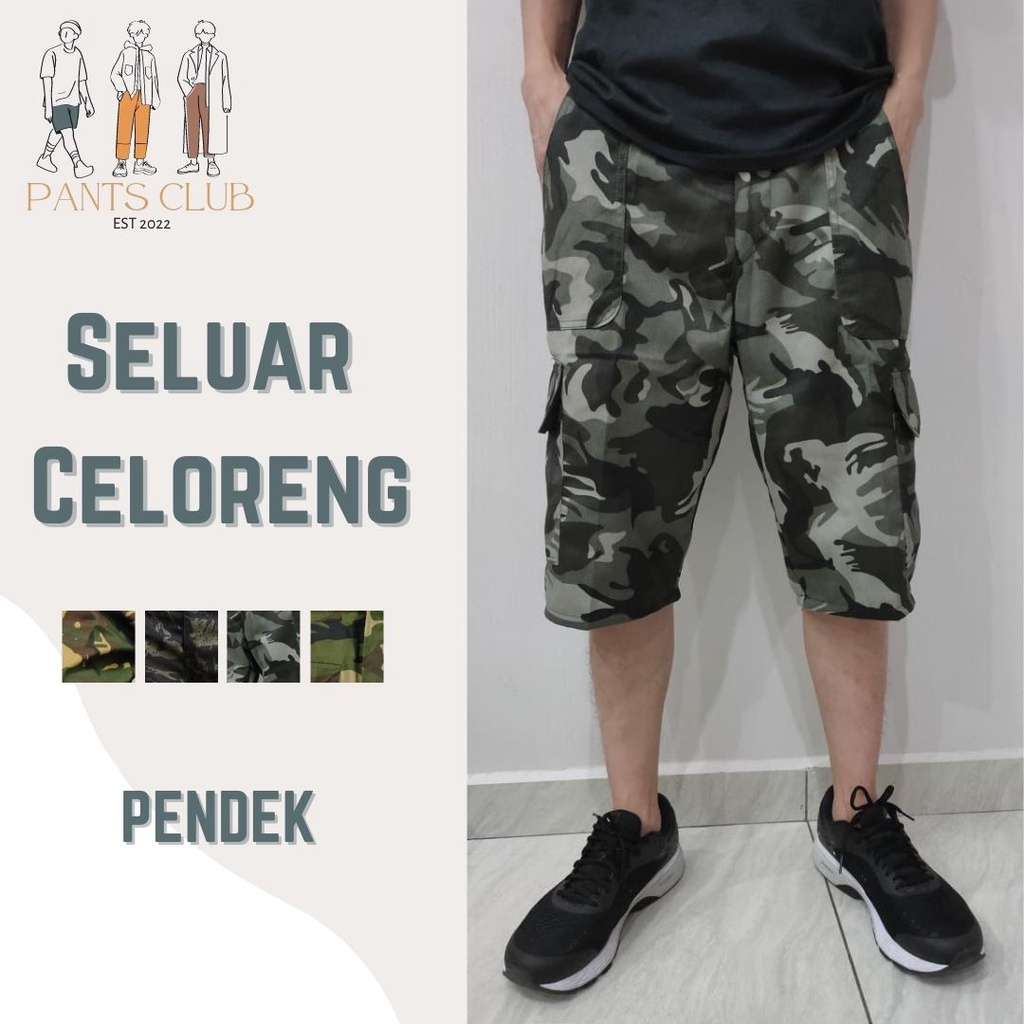 Seluar Celoreng Pendek 3/4 Suku / Men Casual Short Pants / Seluar As ...