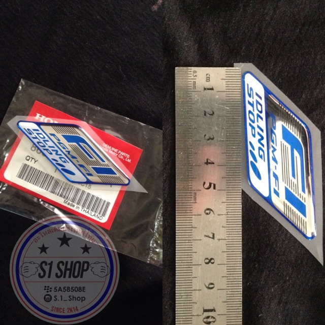 Pgm-fi idling stop Emblem, PGM FI idling stop sticker honda original ...