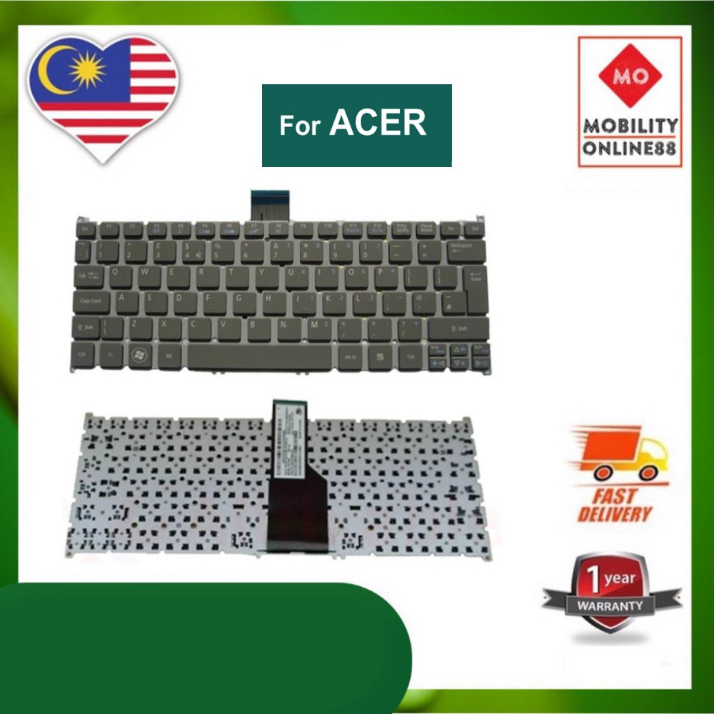 ACER S3 S3-371 Grey Laptop Keyboard | Shopee Malaysia