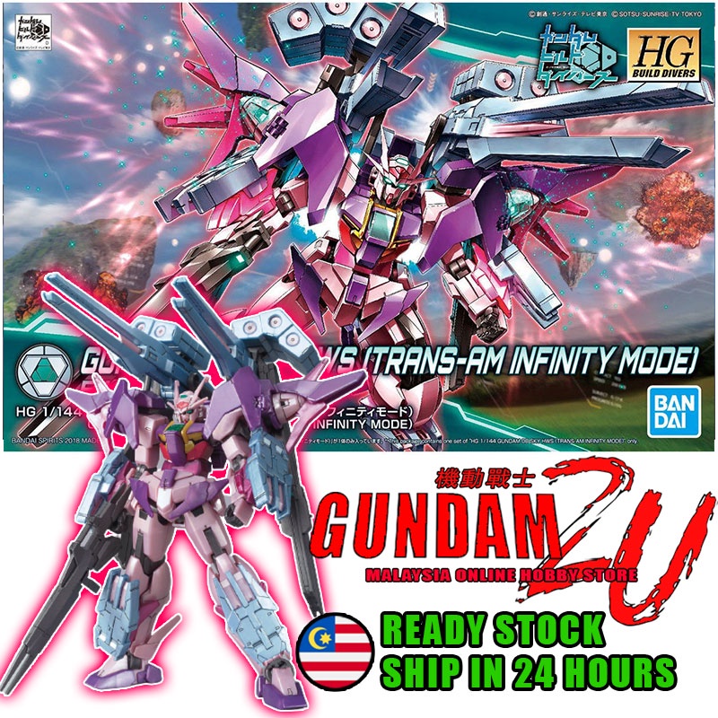 BANDAI HGBD HG 1/144 GUNDAM 00 SKY HWS TRANS AM INFINITY MODE / Gundam Build Divers Fighters ...