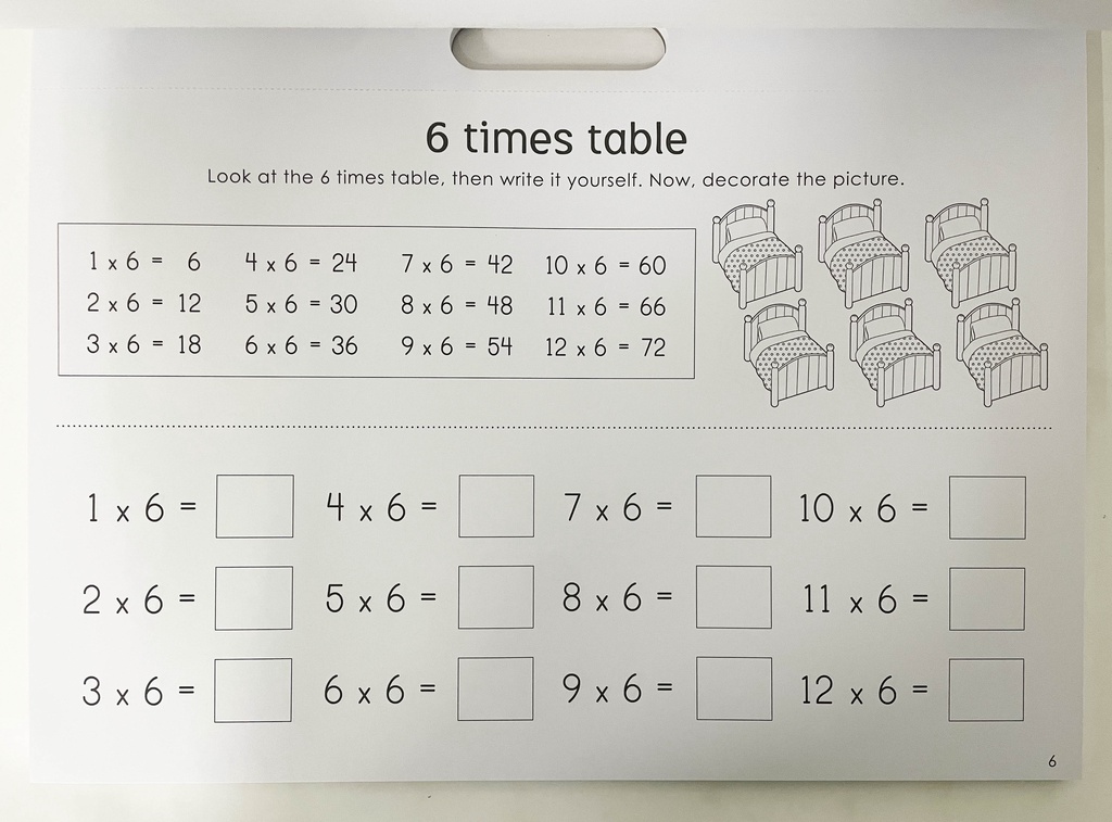 Little Genius Times Table Giant Book for Kids Fun Pad Educational ...