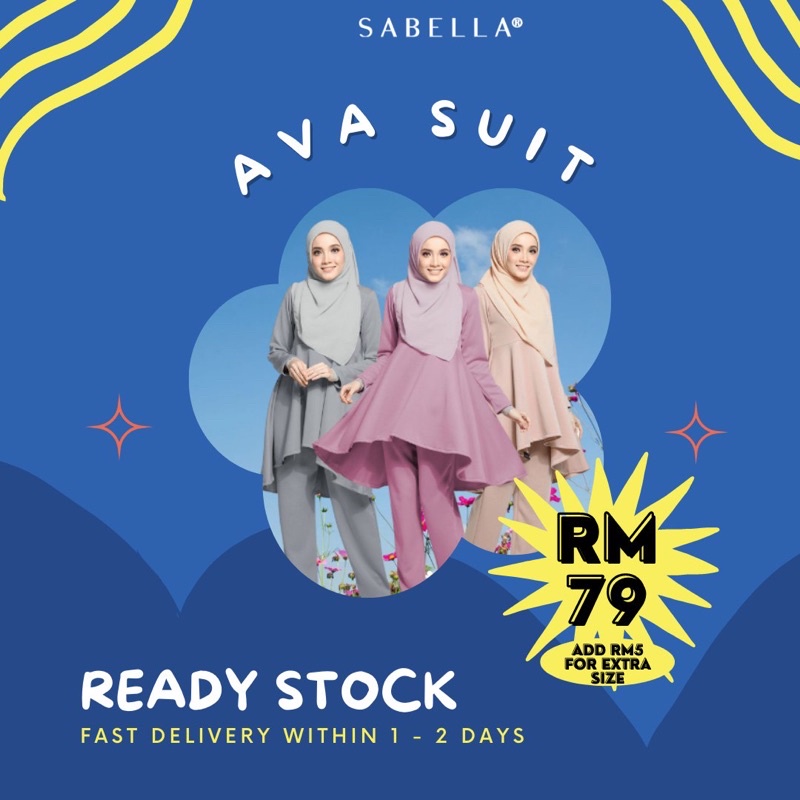 Ava Suit Sabella (Ready Stock) | Shopee Malaysia