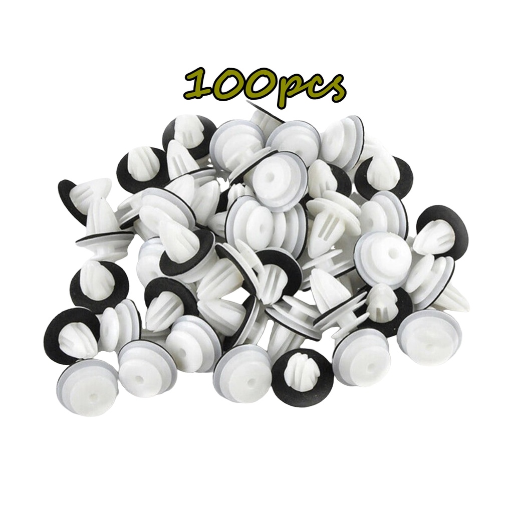 100pcs Car Bumper Clip Fastener Retainer 9mm Door Panel Clip Cover ...