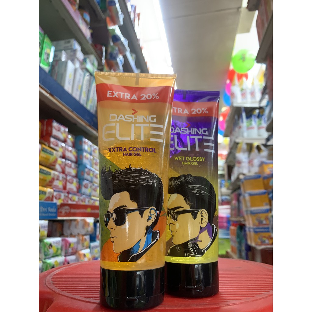 Dashing Elite Hair Gel Extra 20% (Wet Glossy/Xxtra Control)(180g ...