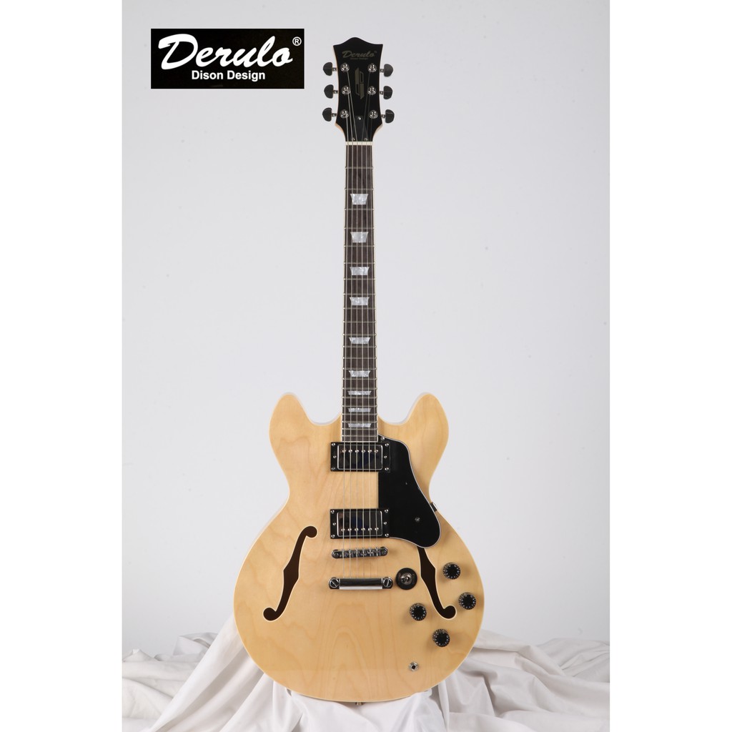 Derulo Jazz Guitar 335 Series (Semi Electric Guitar / Semi Acoustic ...