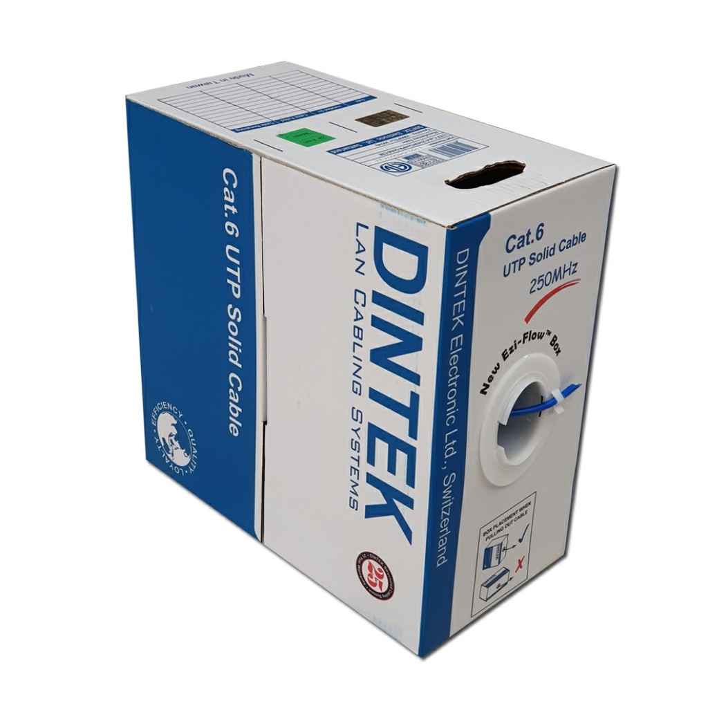 Dintek Cat6 UTP Solid Cable 23Awg - 305m / Box | Shopee Malaysia