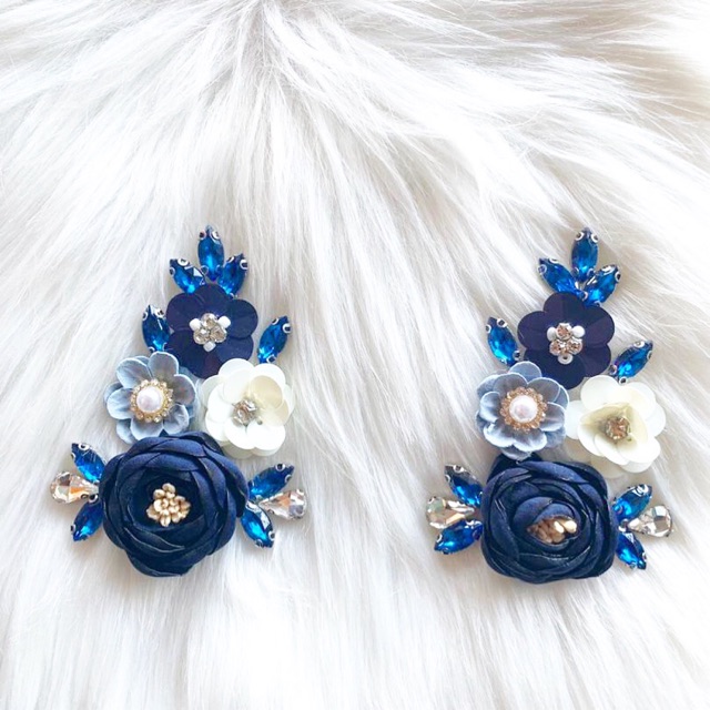 Bunga 3D navy blue ready stock (1 pc) | Shopee Malaysia