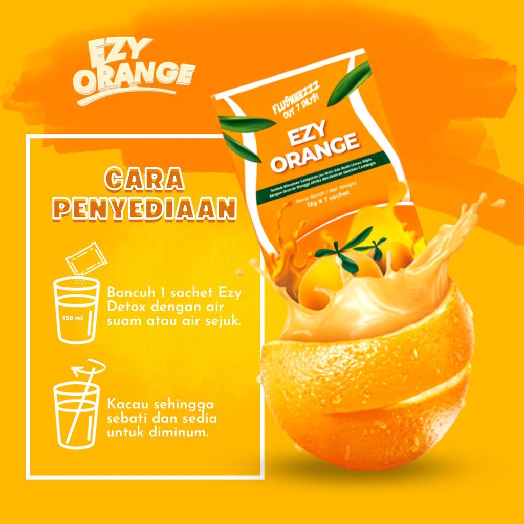 (FREE RANDOM SHAKER) EZY Orange EzyOrange Detox Drink Minuman Kawal ...