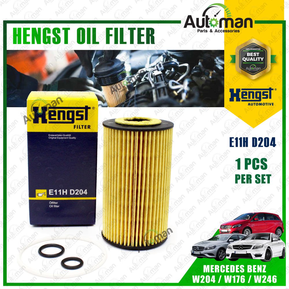 Hengst Mercedes Benz W204 W176 W246 CDI Oil Filter Engine Oil Filter ...