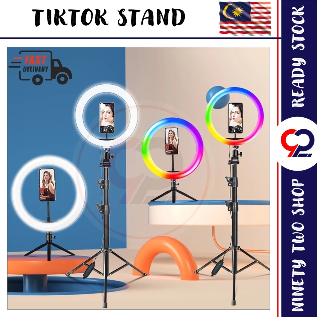 26CM 33CM 3D LED Selfie Ring Light Tripod Mobile Phone Stand Holder ...