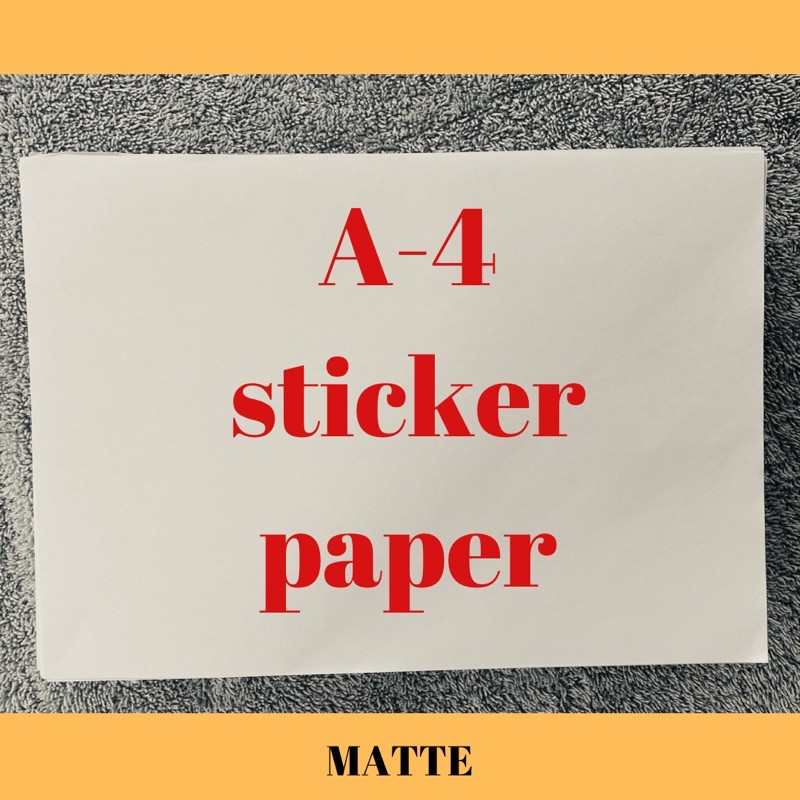 ALPHA STICKER PAPER MATTE | 10pcs per pack | Shopee Malaysia