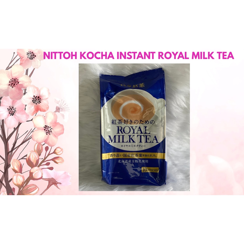 JAPAN NITTOH INSTANT ROYAL MILK TEA (STRAWBERRY,PEACH,HOJICHA LATTE ...