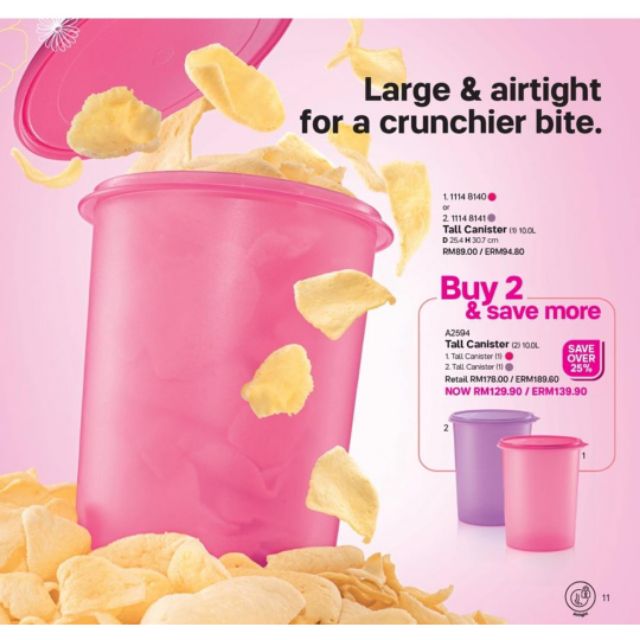 Tupperware tall canister 10L | Shopee Malaysia