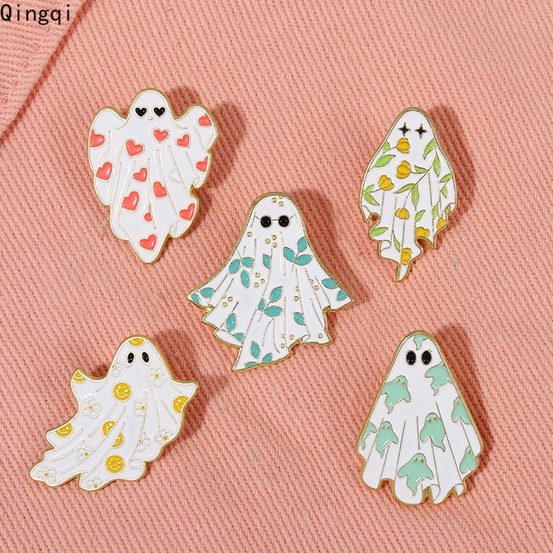 Colorful Boo Enamel Pins Spooky Ghost Brooch Lapel Pin Badges Cartoon ...