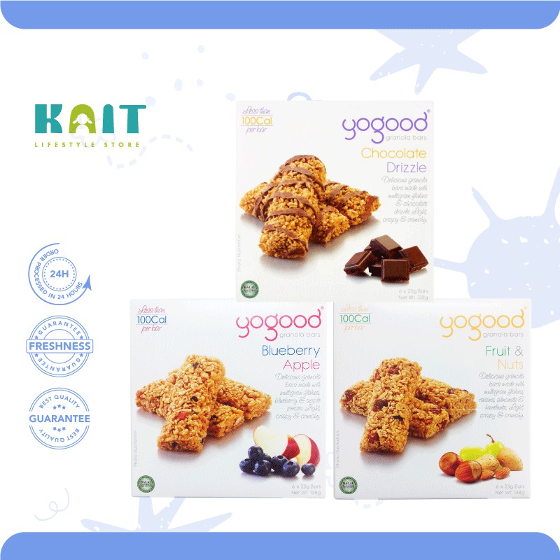 YOGOOD Granola Bars (138 g) Flavor FruitsandNuts BlueberryApple ...