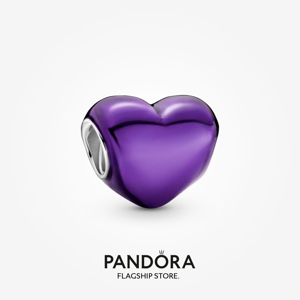 Pandora Metallic Purple Heart Charm | Shopee Malaysia