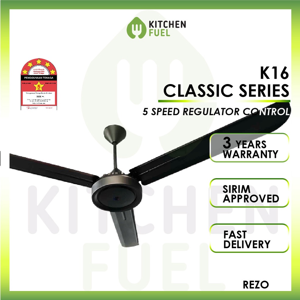KF_ SIRIM REZO Ceiling Fan K16 Classic Series Fans 3 Blades AC Motor ...