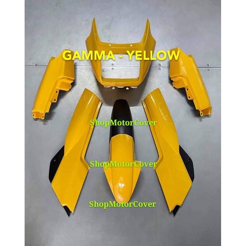 SUZUKI PANTHER GAMA TXR GAMMA 150 BODY COVER SET (YELLOW/ OOK MERAH ...