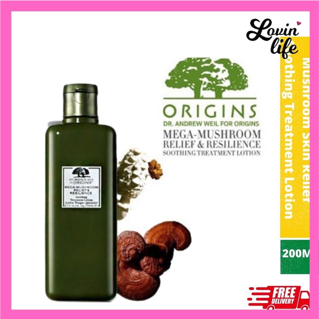 Origins Mushroom Mega-Mushroom Skin Relief Soothing Treatment Lotion 200ml (ORIGINAL) | Shopee ...
