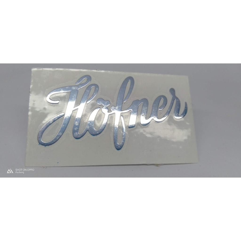 Hofner Metal Chrome Logo for headstock restoration | Shopee Malaysia