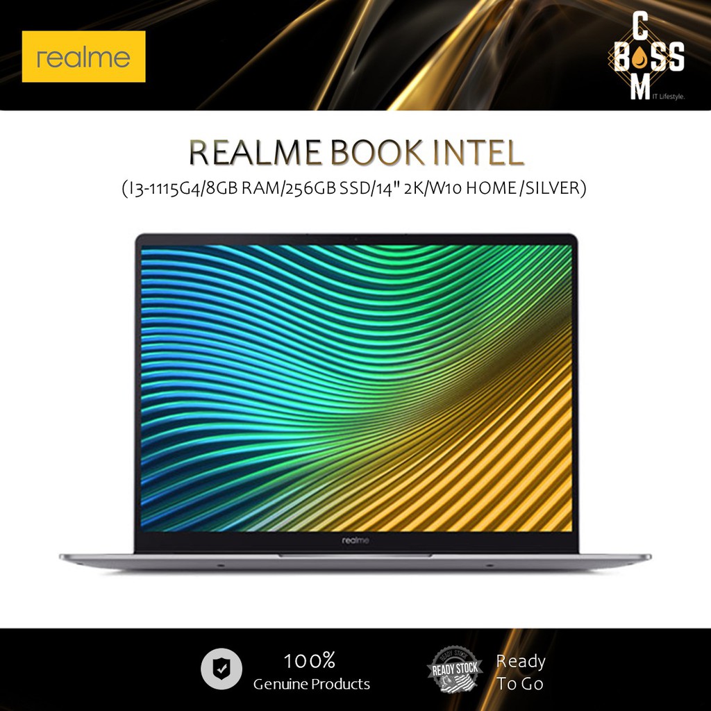 *NEW* REALME BOOK INTEL (I3-1115G4/8GB RAM/256GB SSD/14" 2K/W10 HOME ...